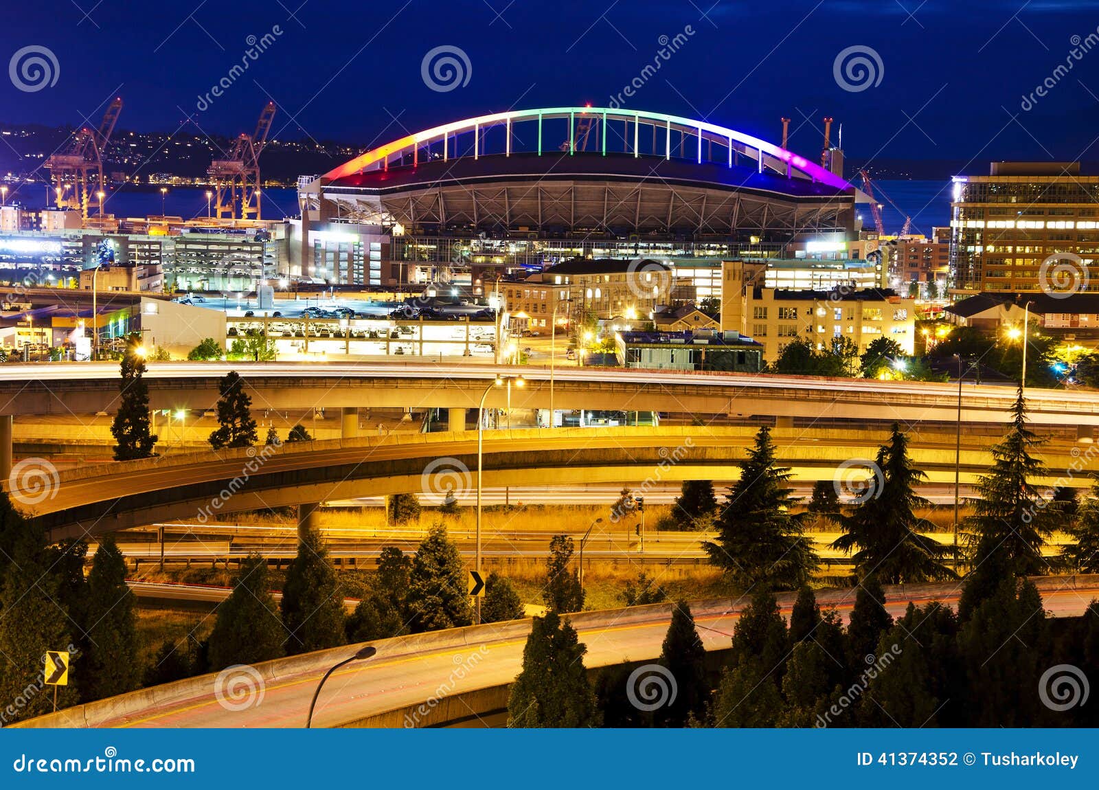 The View of Seattle from Dr Jose Rizal Bridge Stock Photo - Image of ...