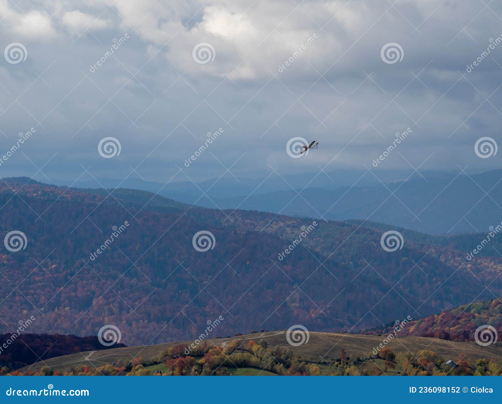 View from the Secaria Peak, Prahova County, Romania Stock Photo - Image ...