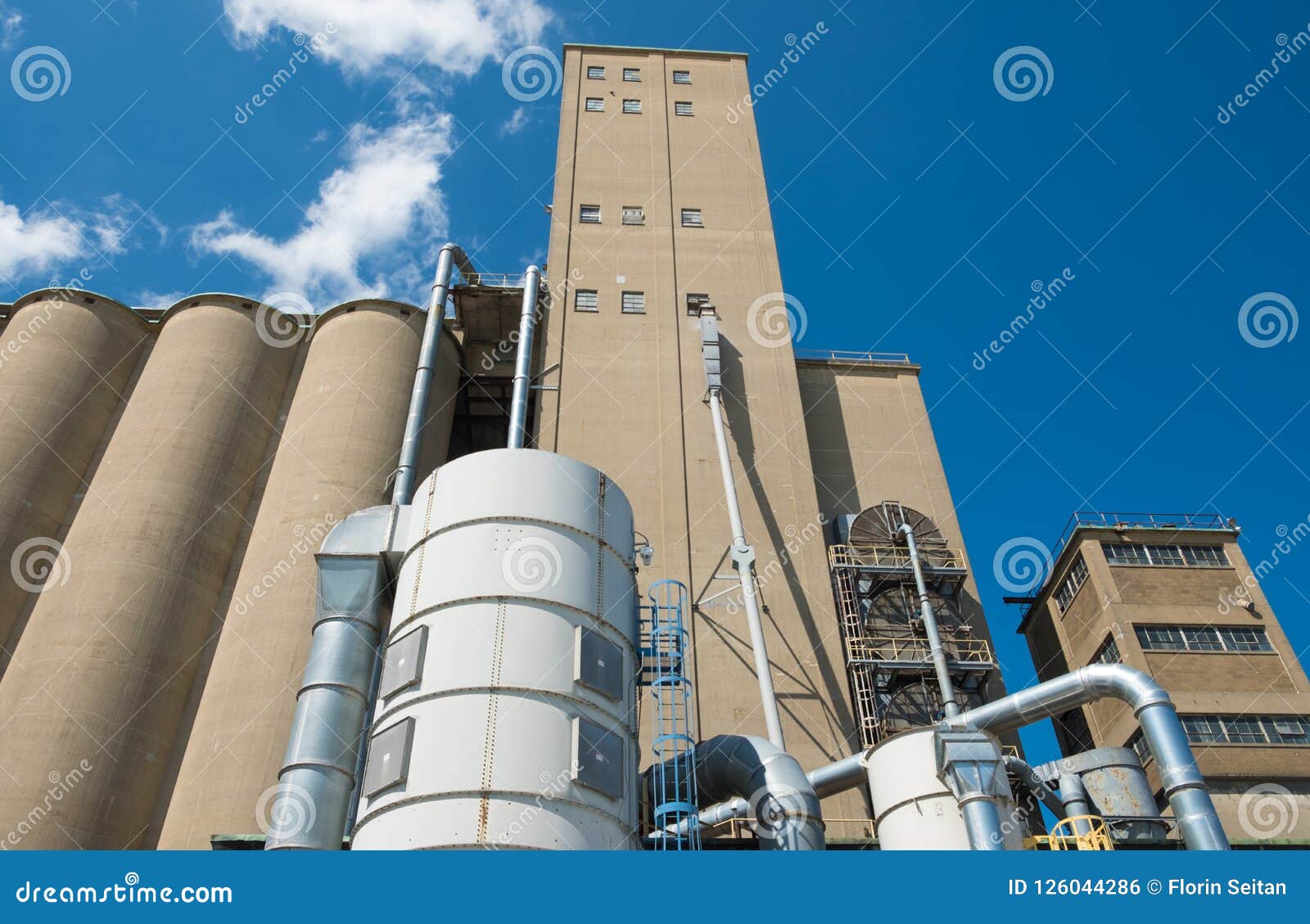 View of Section of a Grain Elevator, an Agrarian Facility Complex Used ...