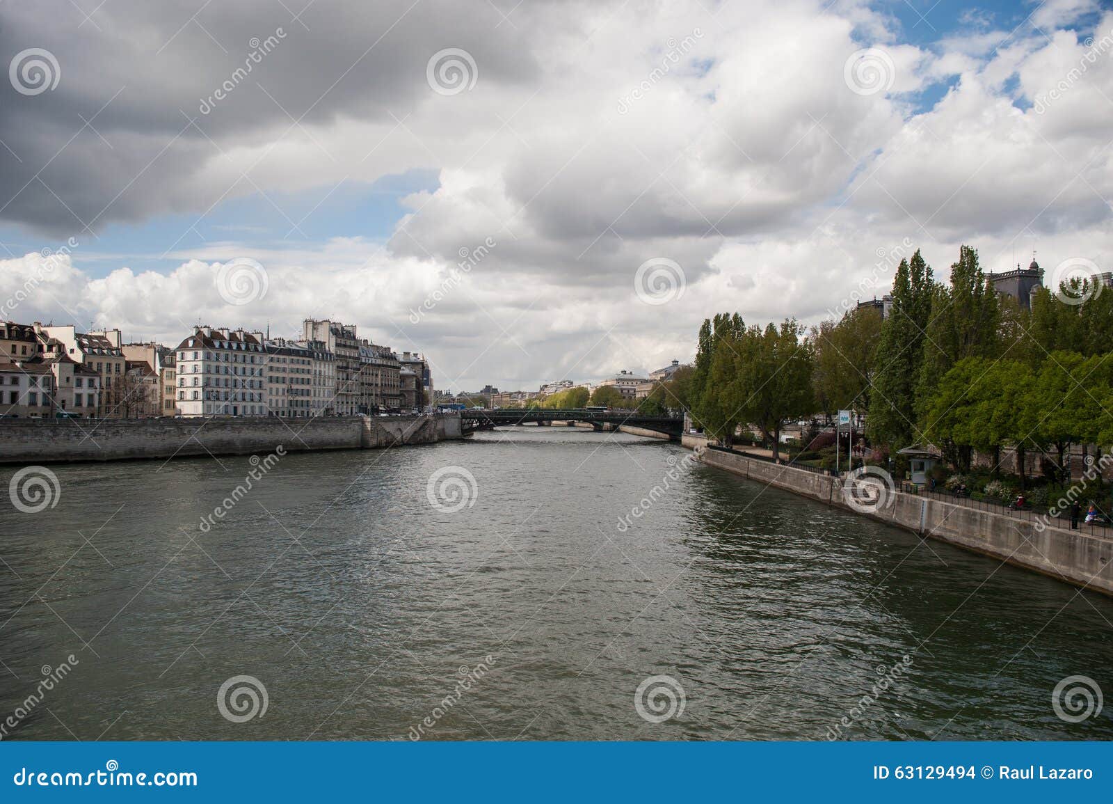 View of Seine River editorial stock image. Image of city - 63129494