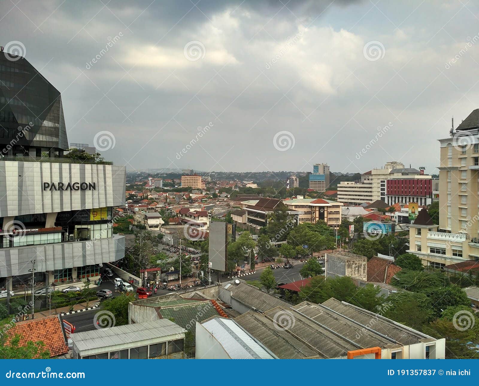 The View of Semarang City with Cloudy Sky, Semarang, July 2017 Stock ...