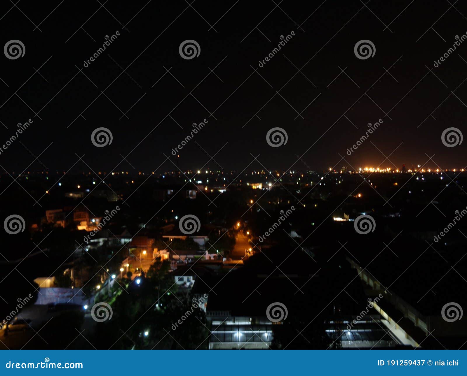 The View of Semarang City Night Stock Image - Image of evening ...