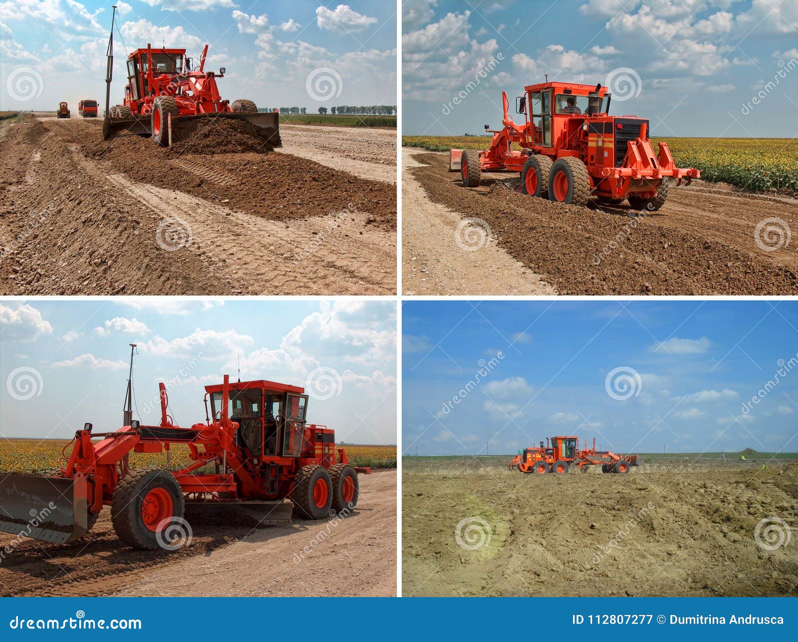 Set of grader stock image. Image of construction, motor - 112807277