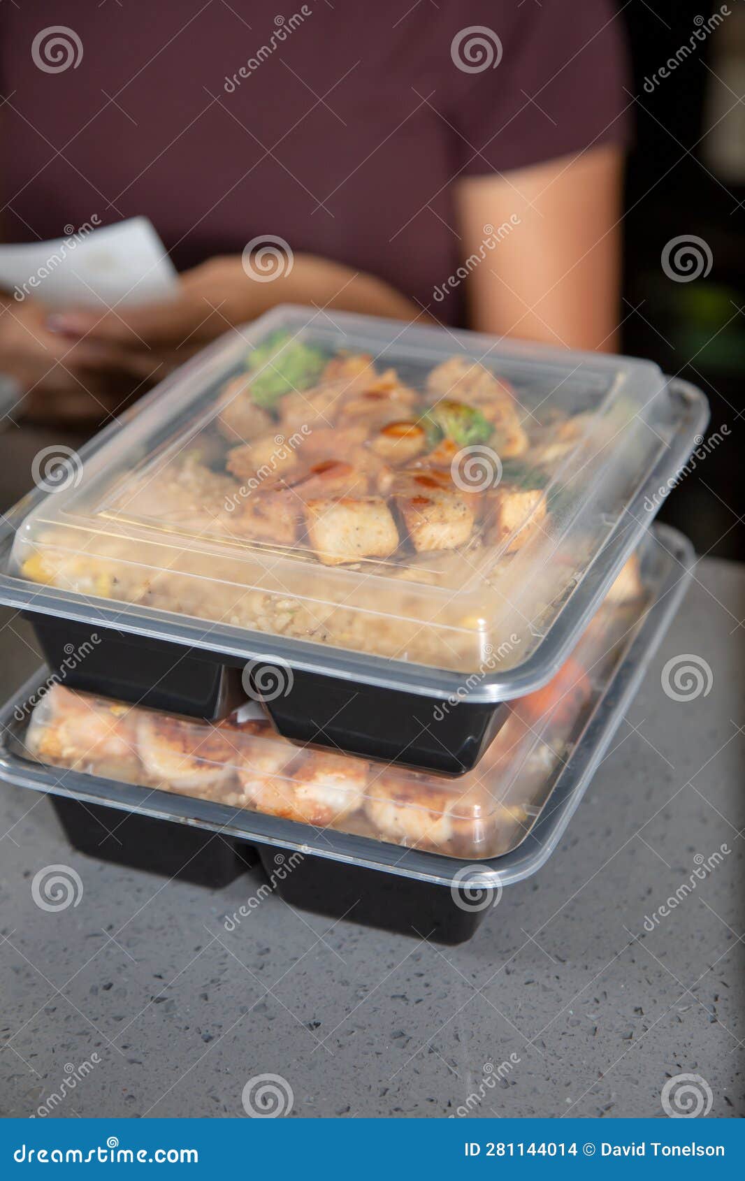 Square Plastic Food Containers Stock Photo - Image of entree, plastic ...