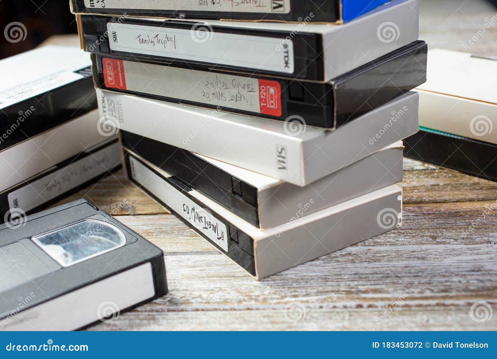 Vhs stack editorial photography. Image of cassette, tape - 183453072