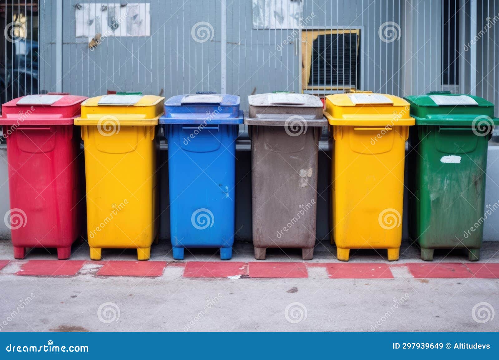 A View of Several Trash Segregation Bins Stock Image - Image of concept ...