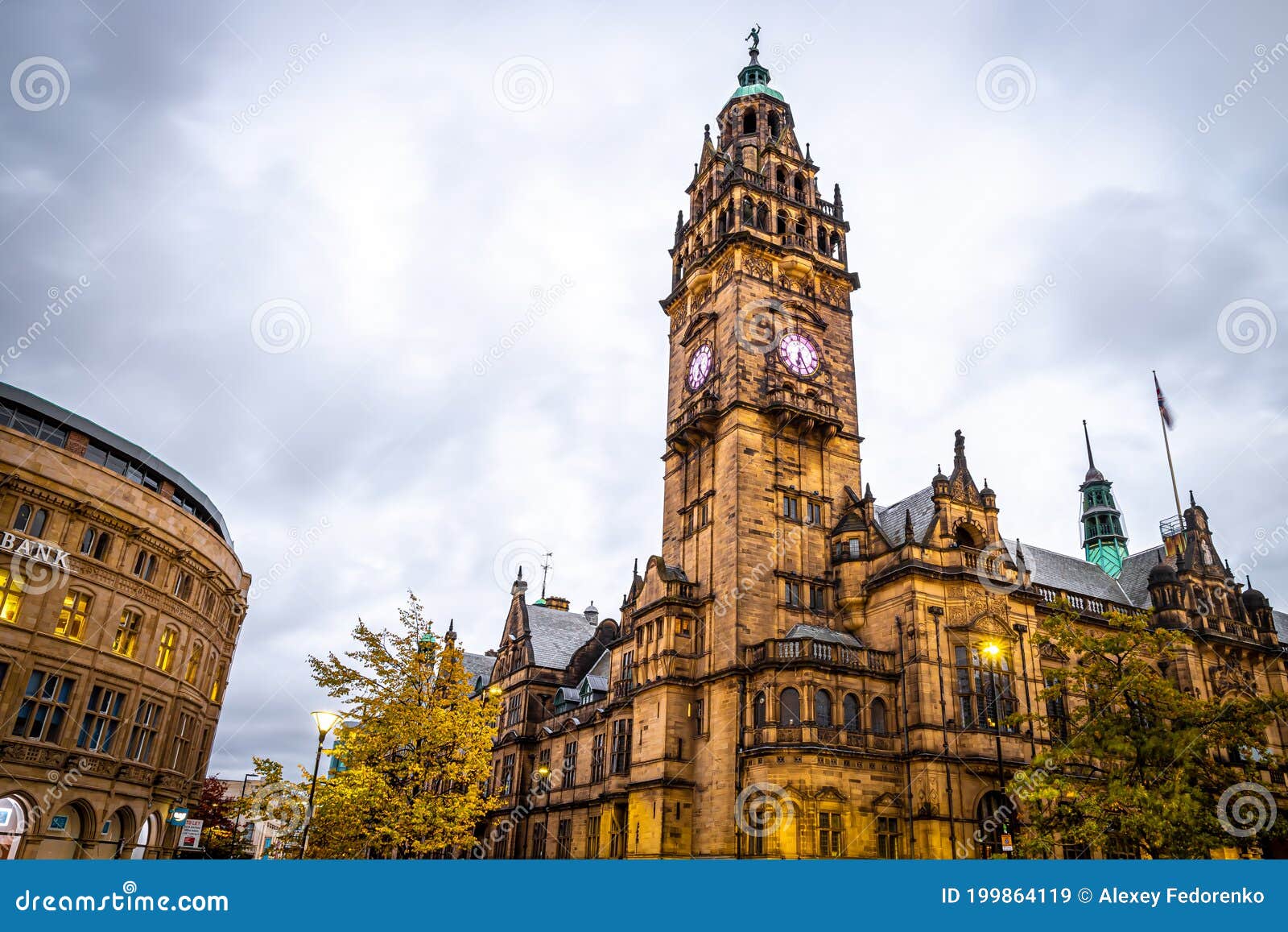 View of Sheffield City Council and Sheffield Town Hall in Autumn Stock ... View of Sheffield City Council and Sheffield Town Hall in Autumn Stock ...