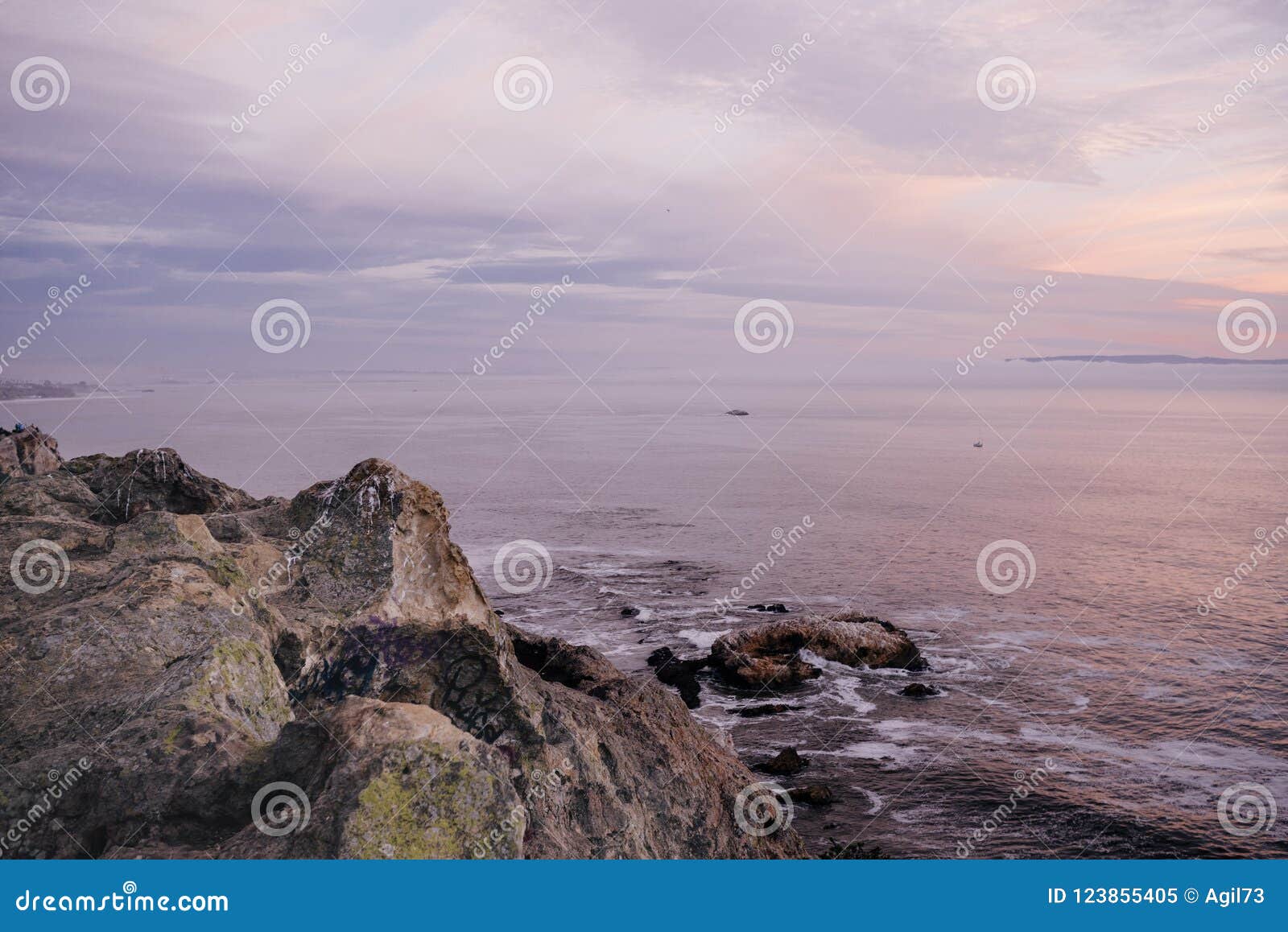 View of Shell Beach at Sunset Stock Image - Image of nautical ...
