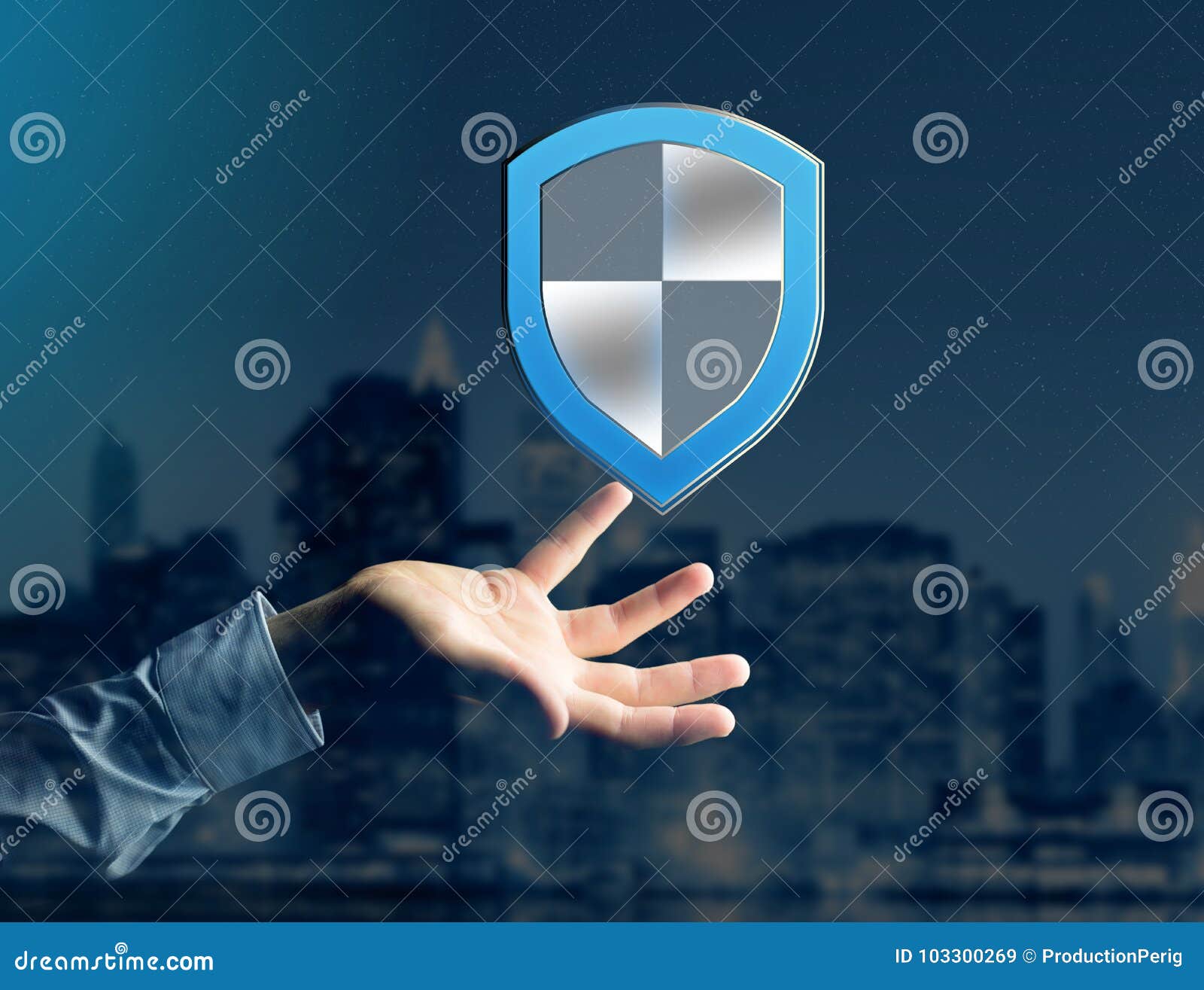 Shield Symbol Displayed on a Futuristic Interface - Security and Stock ...