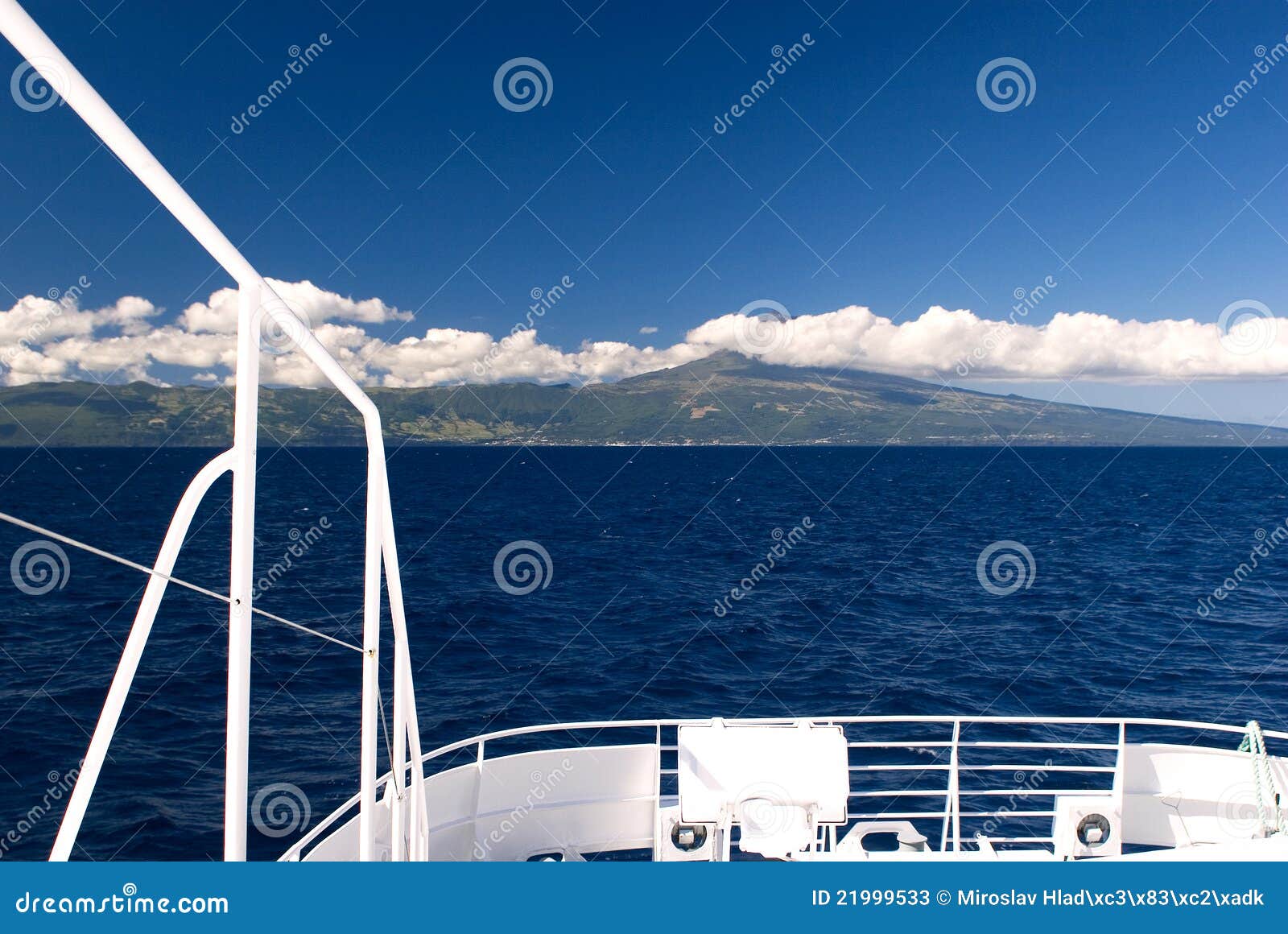 View from ship stock image. Image of white, island, mountain - 21999533