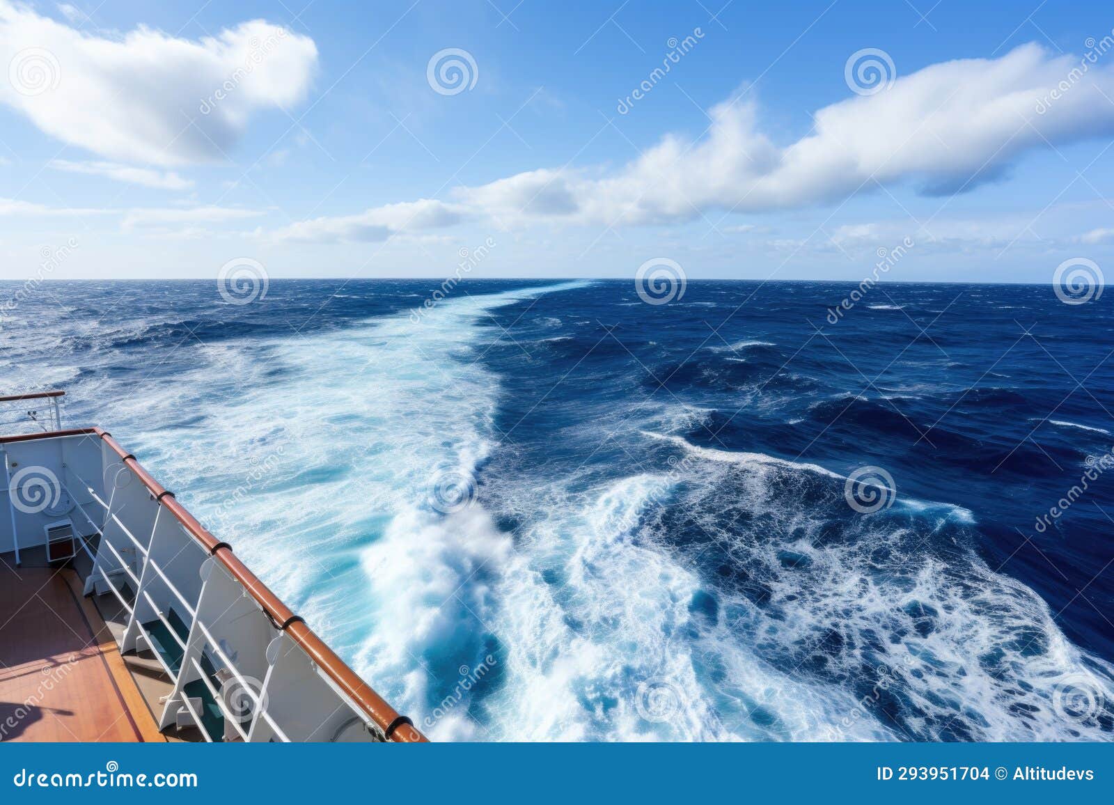 View of the Ships Wake from Cruise Ship Deck Stock Photo - Image of ...