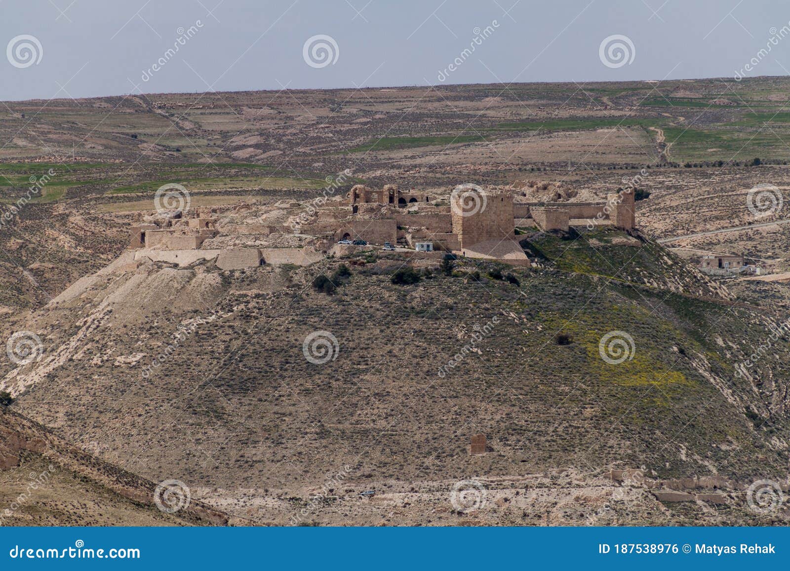 Shobak castle stock photo. Image of arabic, ruins, arab - 187538976