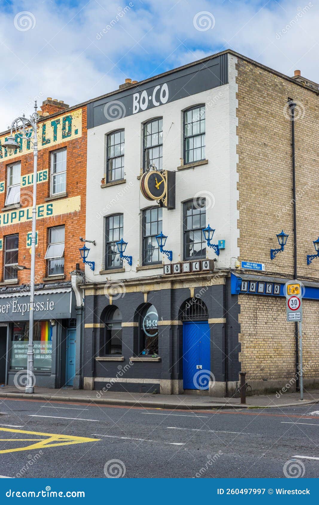 View of Shops from a Street in Dublin, Ireland Editorial Photography ...