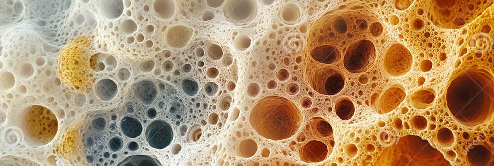 This View Showcases Various Cellular Structures Featuring Diverse ...