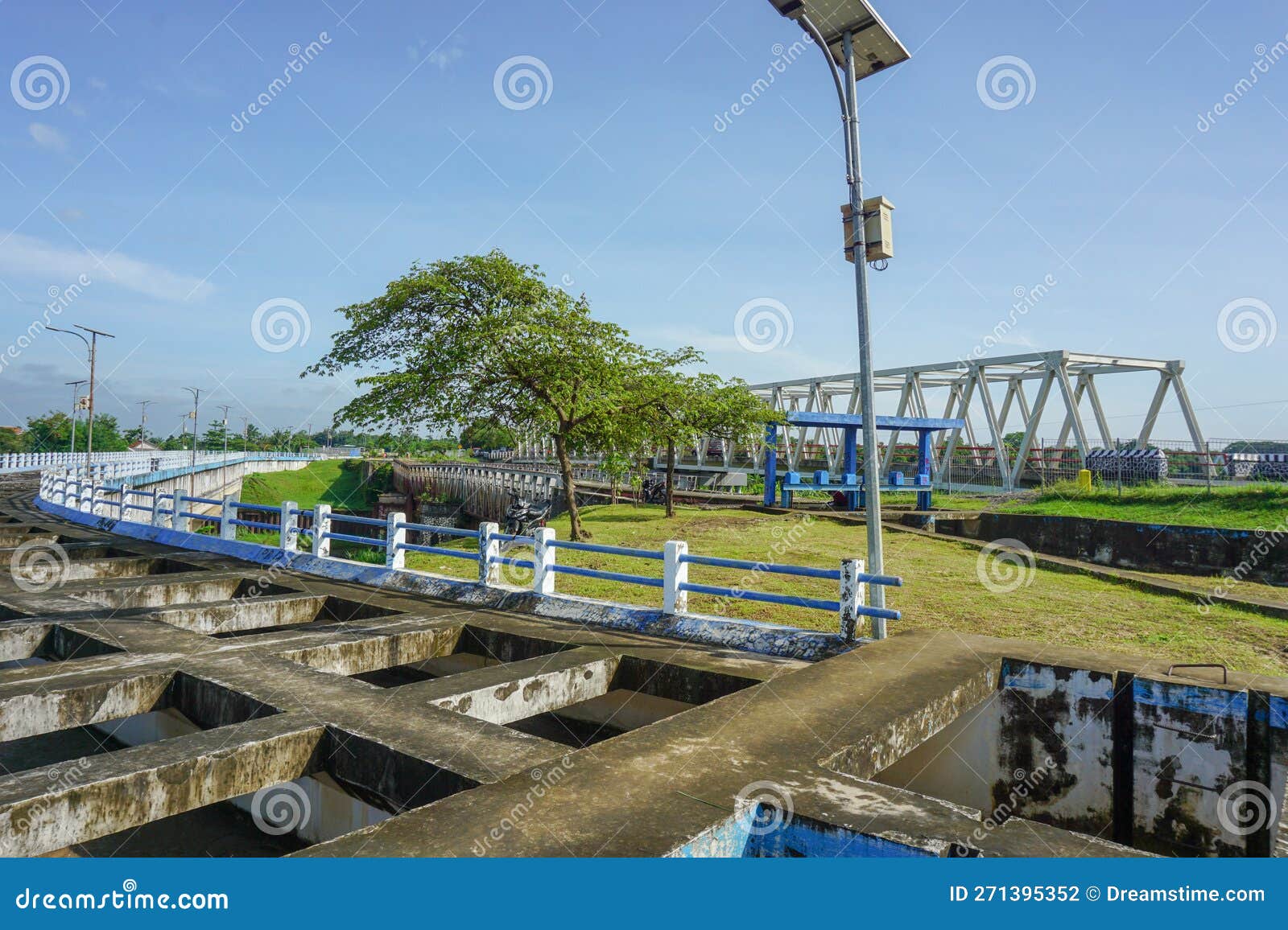 View from Side of Bridge with Blue Sky Stock Photo - Image of asean ...