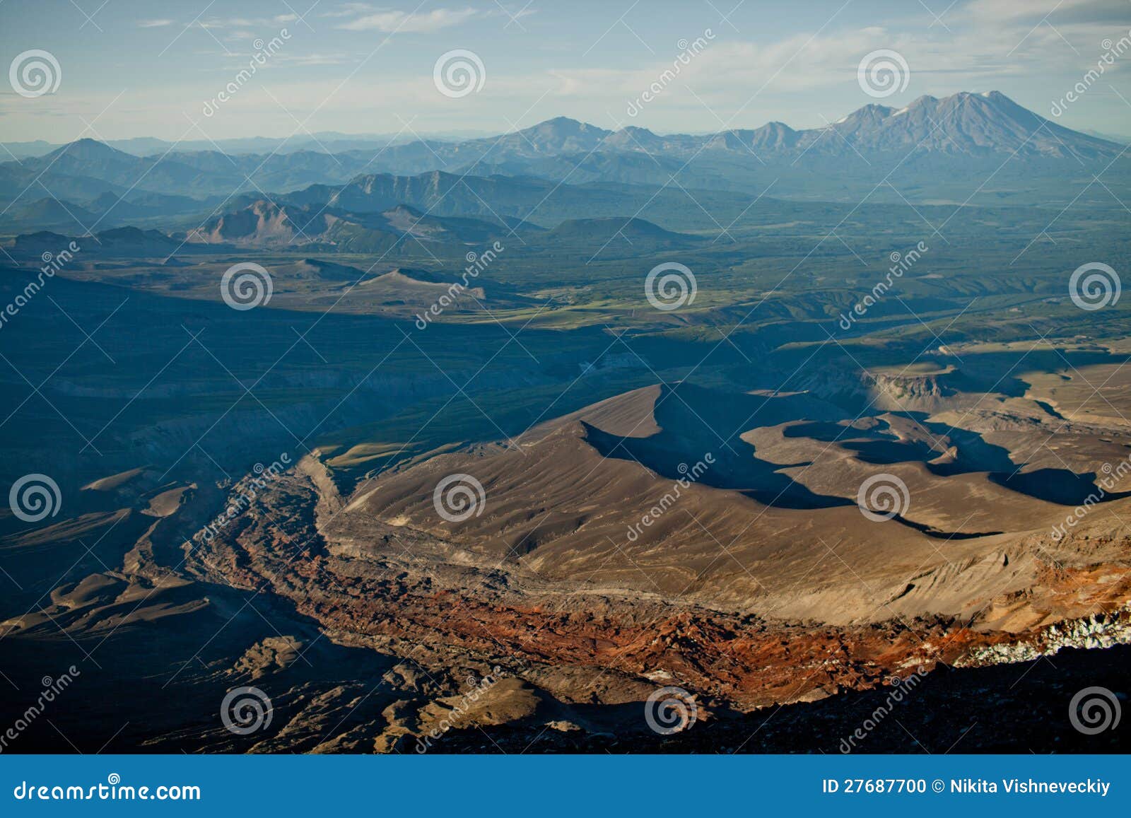 View from the Side of a Volcano Stock Photo - Image of outdoor, rocky ...