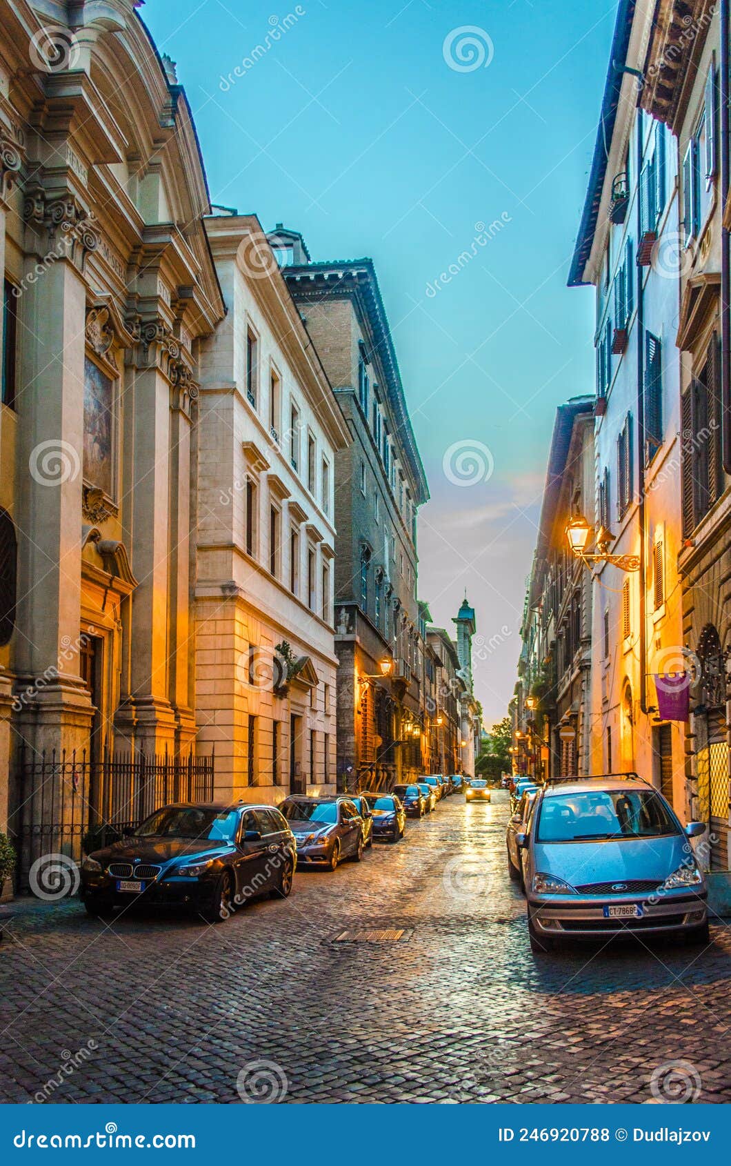 A View of Sides Streets and Pedestrian Paths between Buildings in ...