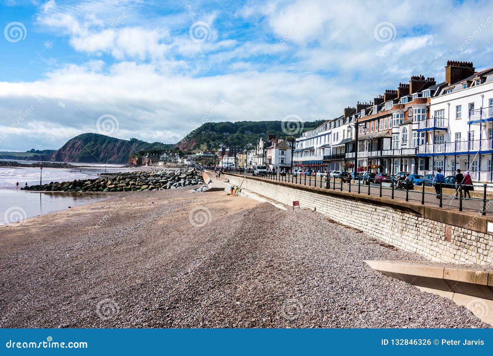 View of Sidmouth Seafront, Devon, England. Stock Photo - Image of ...