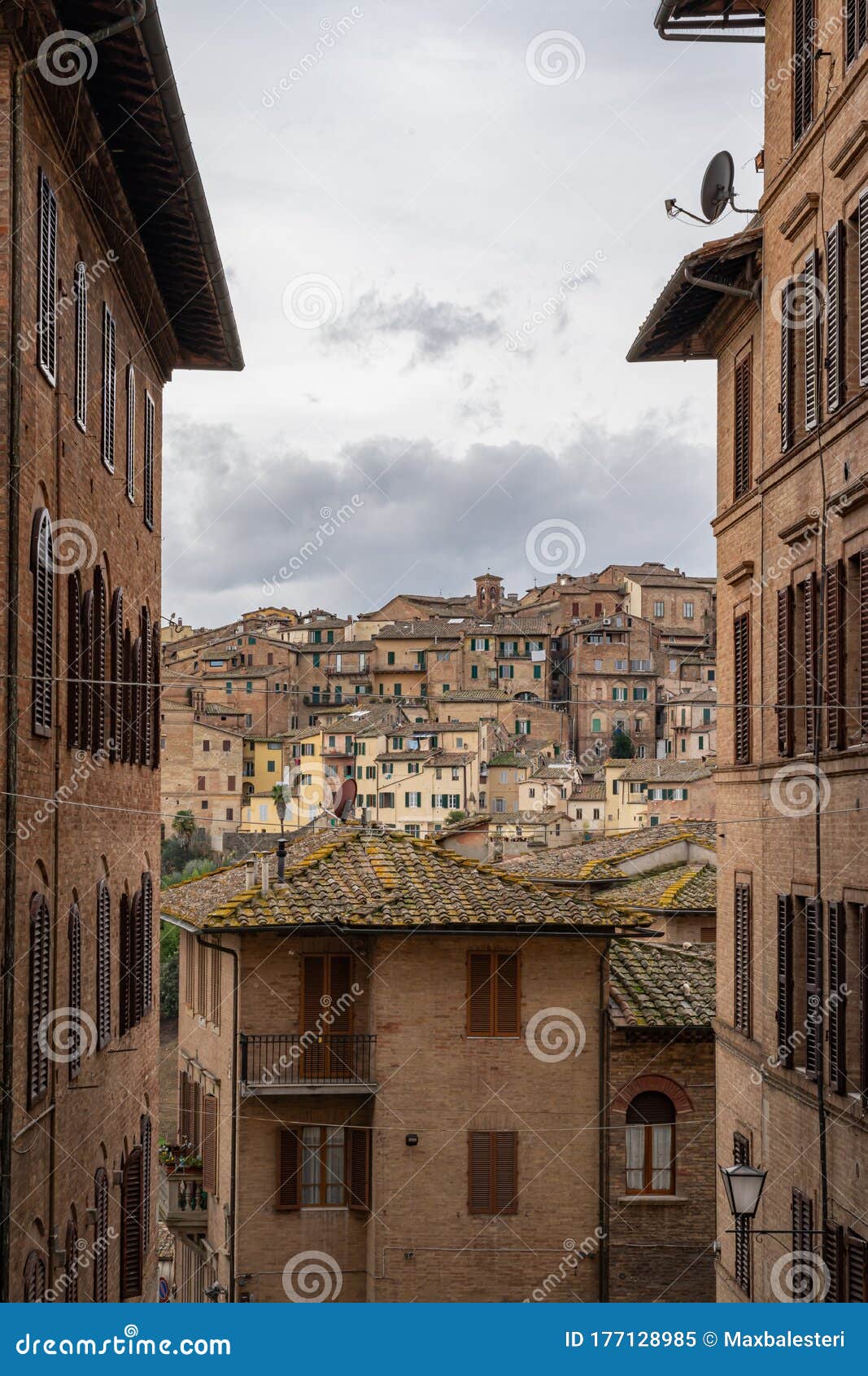 A view of Siena Italy stock image. Image of toscana - 177128985