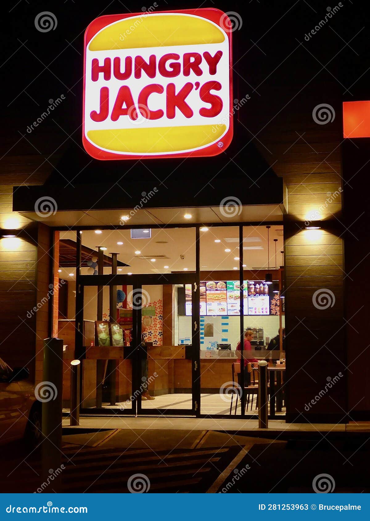 A View of a Sign at a Hungry Jack S Restaurant Editorial Stock Photo ...