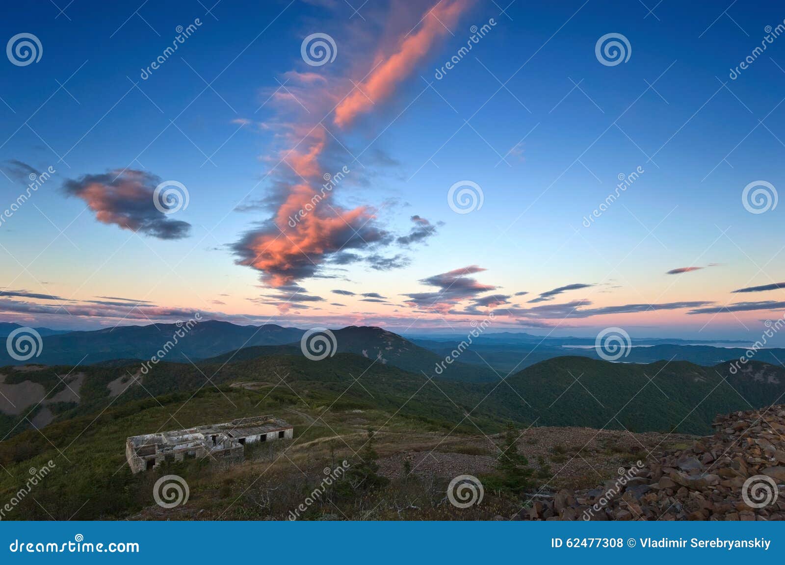 View of the Sikhote-Alin Mountains in the Evening. Stock Photo - Image ...