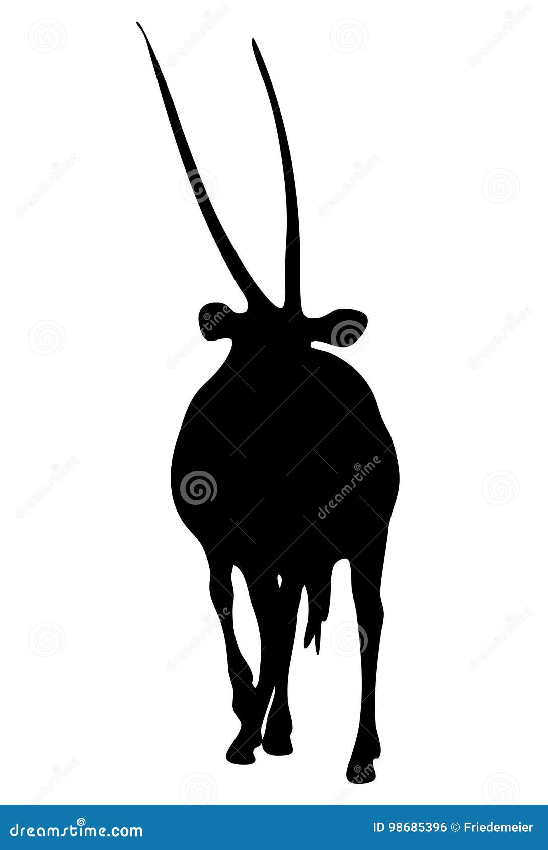 Gemsbok - Silhouette Vector Illustration | CartoonDealer.com #87873552
