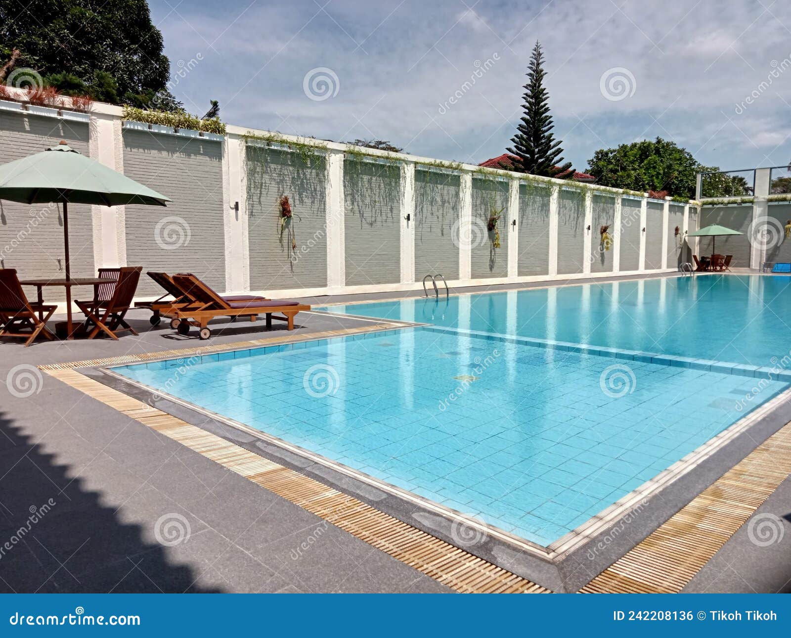 View simple swiming pool stock photo. Image of vacation - 242208136