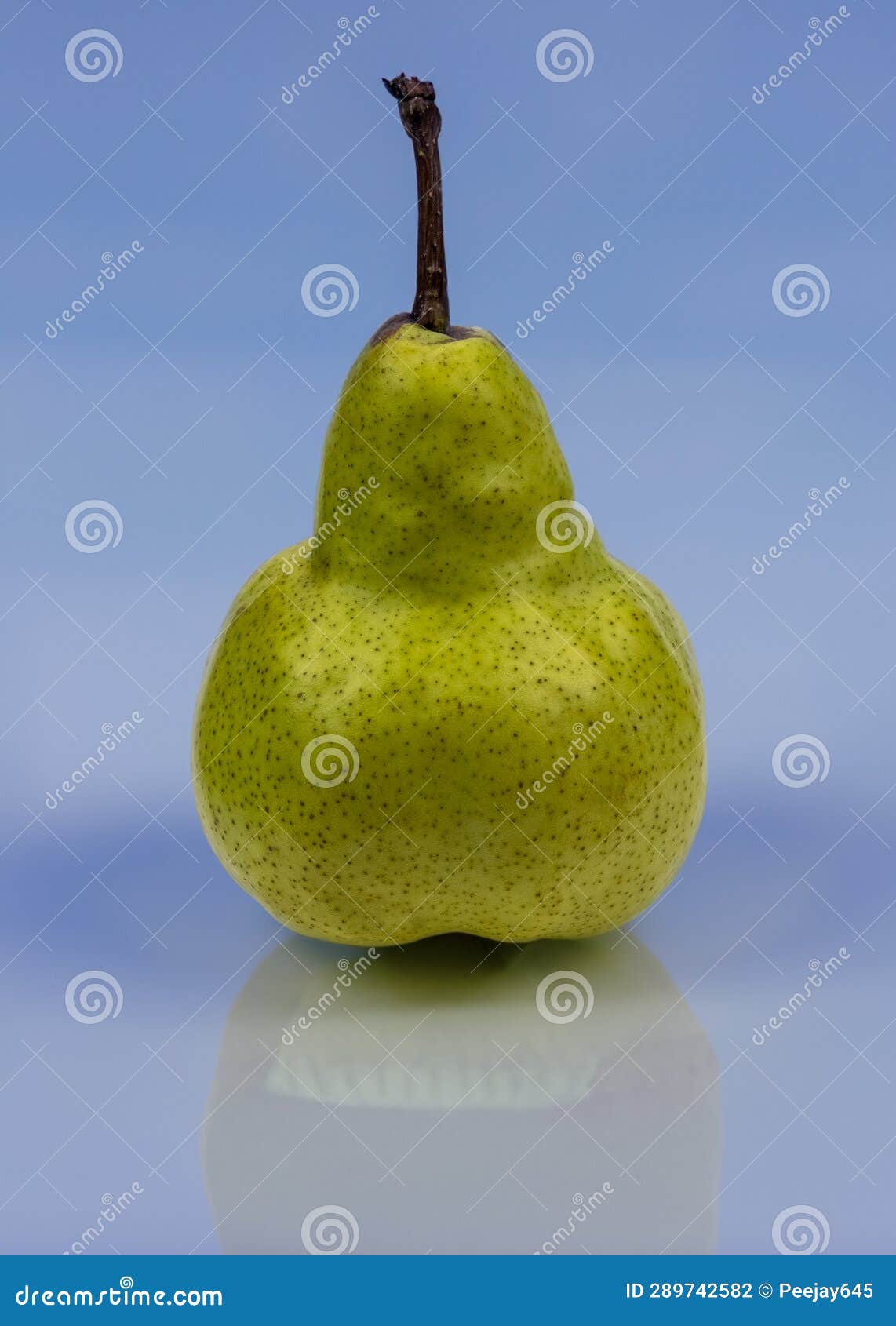 View of a Single Pear 0n a Plain Background Stock Photo - Image of ...