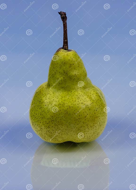View of a Single Pear 0n a Plain Background Stock Photo - Image of ...