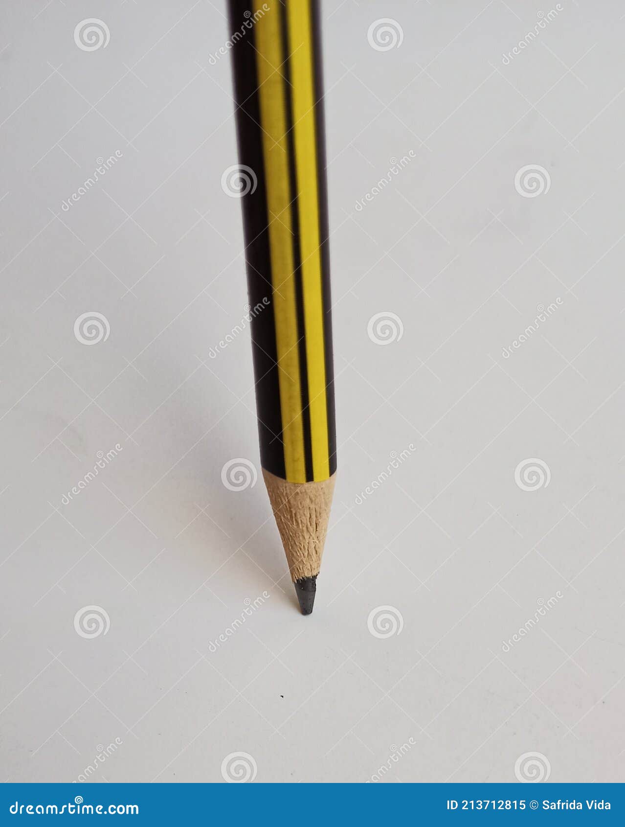 View of Single Pencil on White Background Stock Image - Image of ...