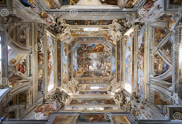 A View of the Sistine Chapel in the Vatican Stock Illustration ...