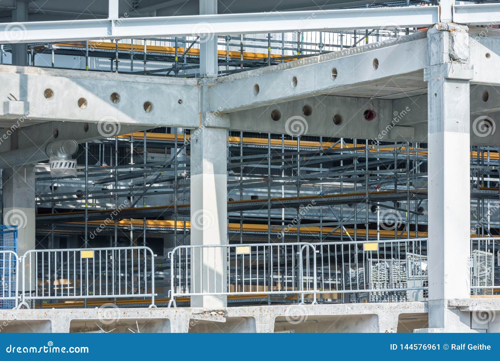 Skeleton Construction of Reinforced Concrete Stock Image - Image of ...