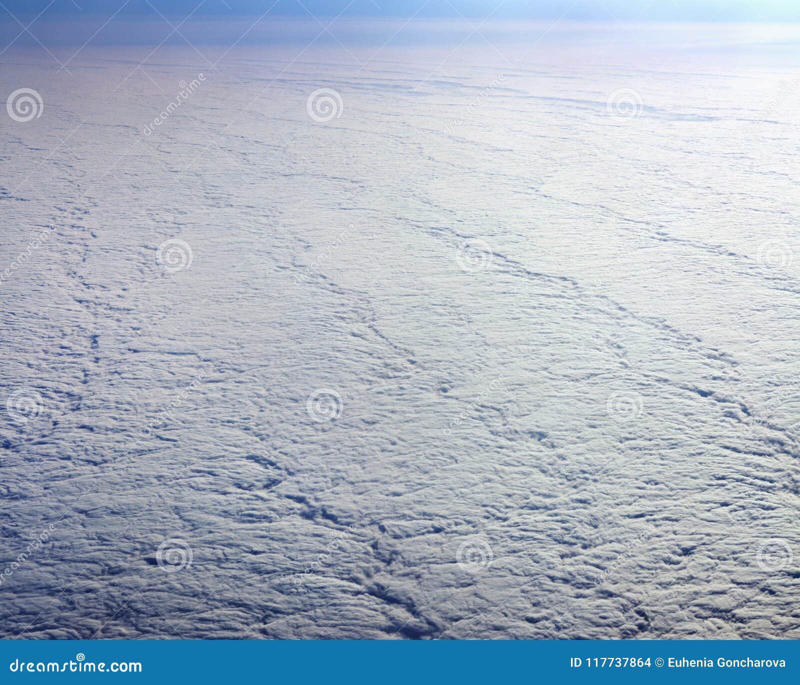 View of the Sky Above the Clouds, Solid Clouds Layer Stock Photo ...