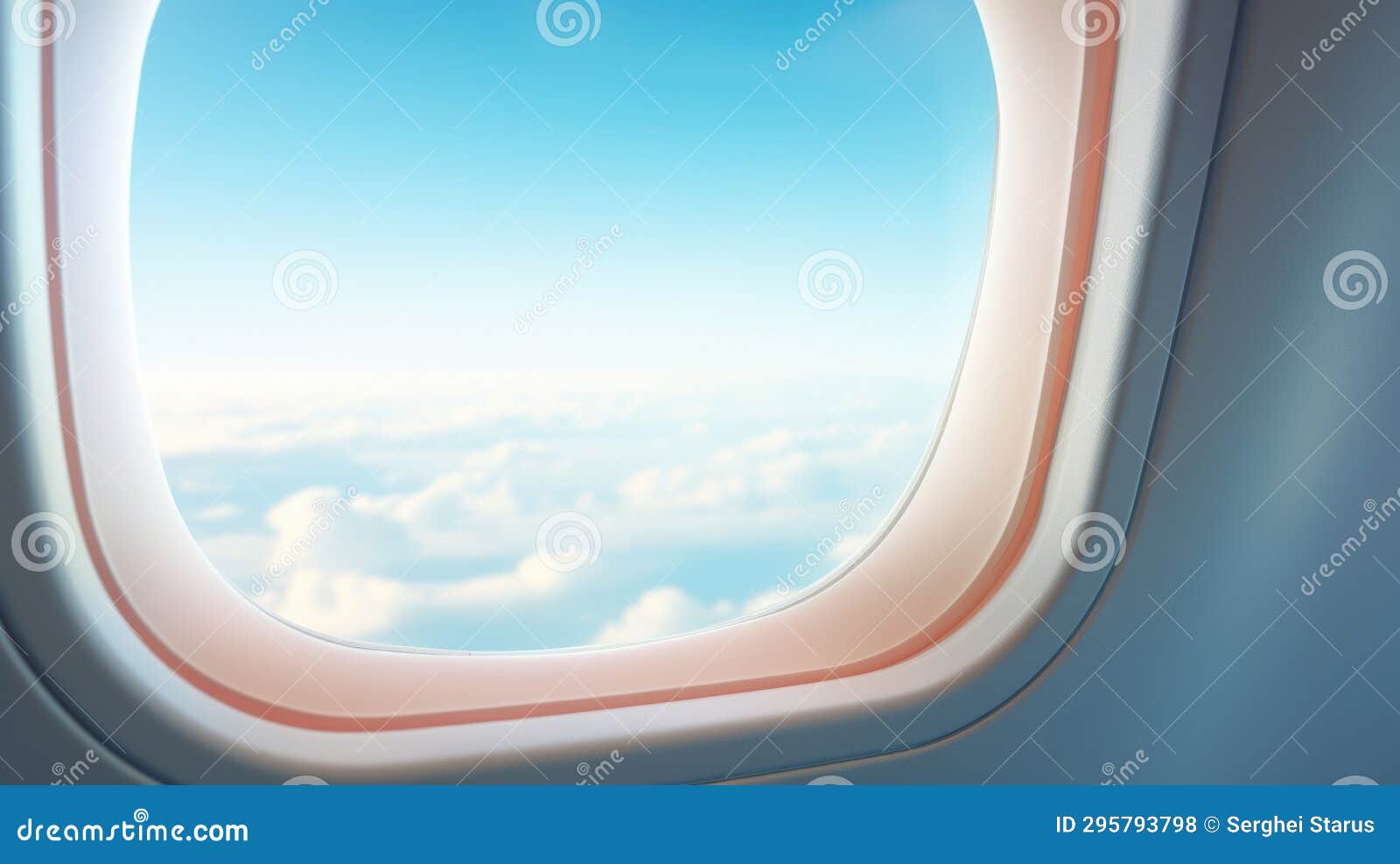 View of the Sky from an Airplane Window, AI Stock Photo - Image of ...