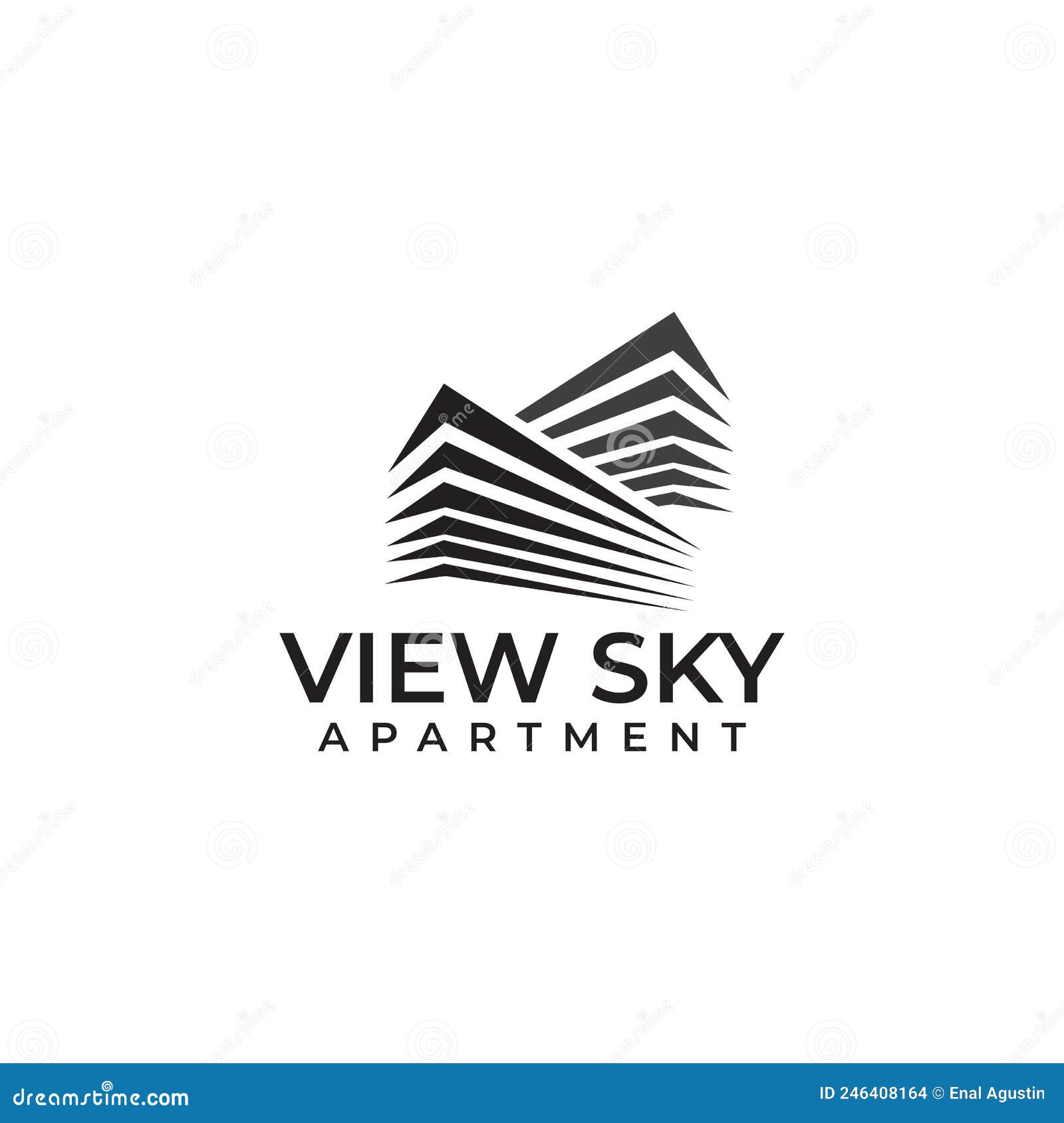 View Sky Apartment Building Logo Design Stock Vector - Illustration of ...