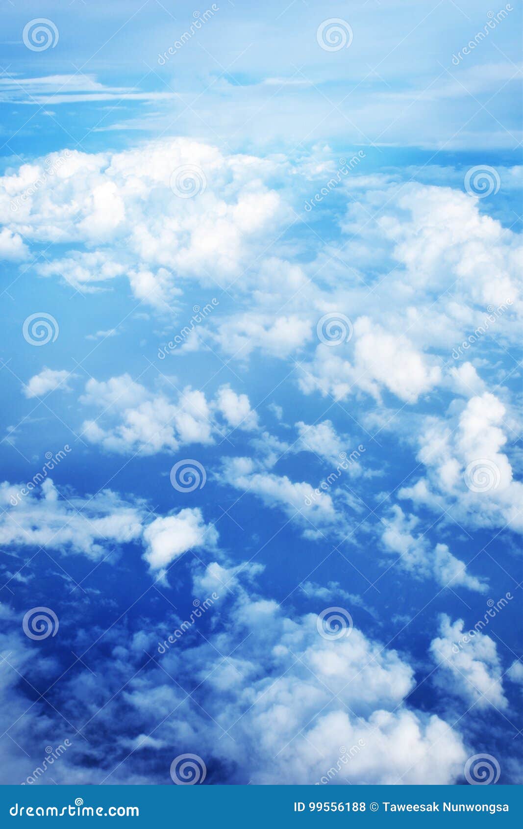 View of the Sky and Clouds from the Airplane Window Stock Photo - Image ...