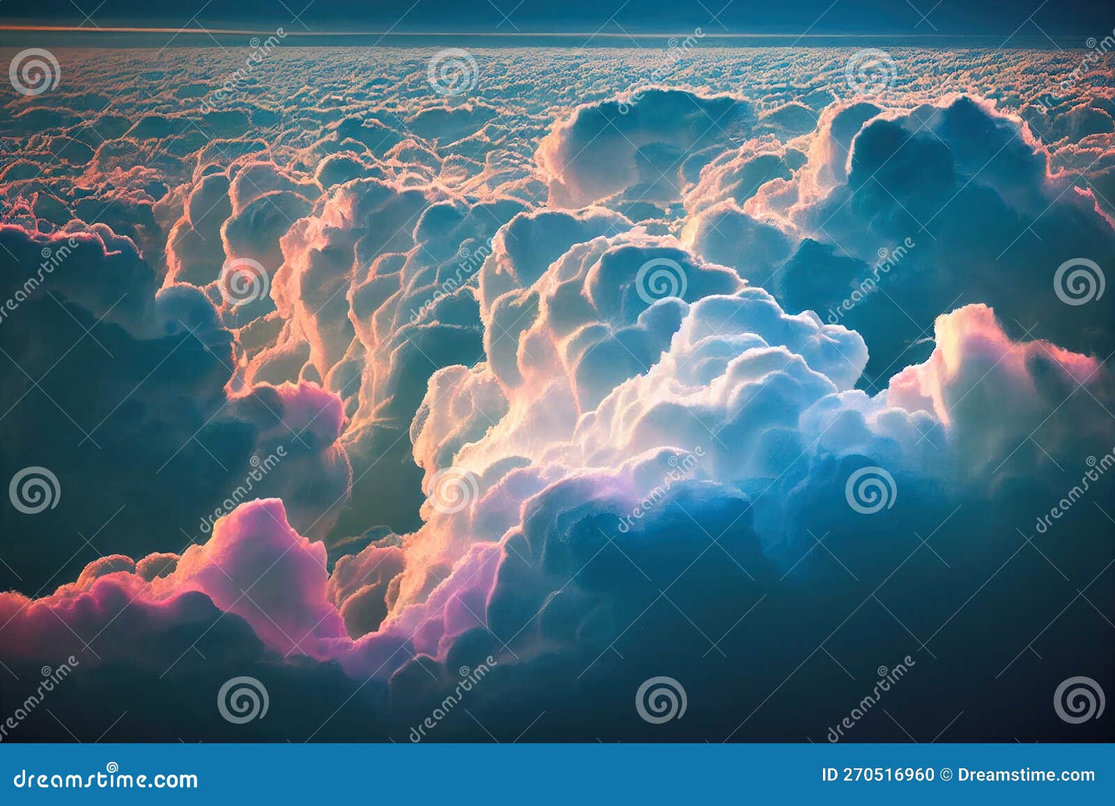 A View of a Sky with Clouds and a Plane in the Distance with a Bright ...