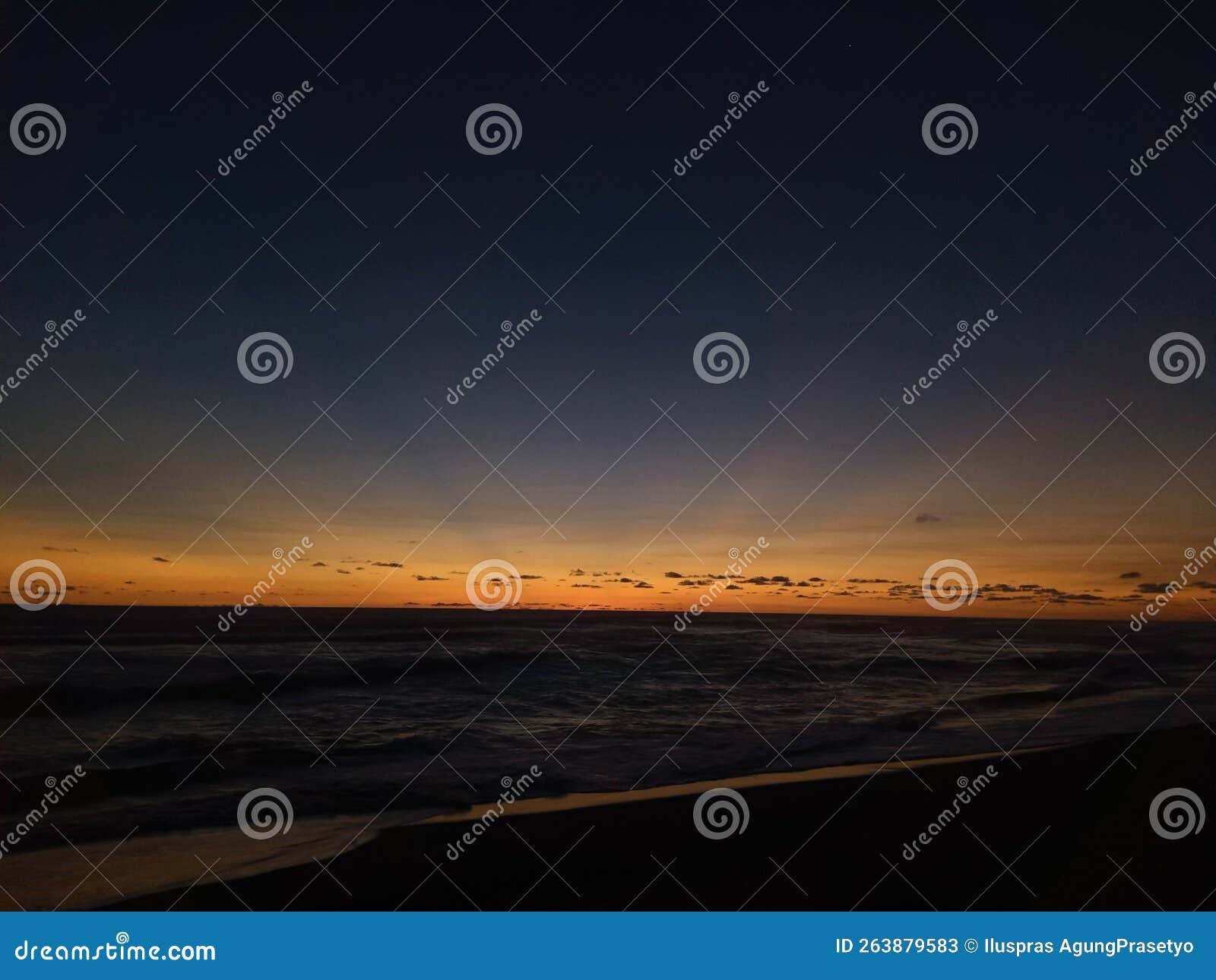 View of the Sky Color Gradation at Sunset on the Beach Stock Image ...