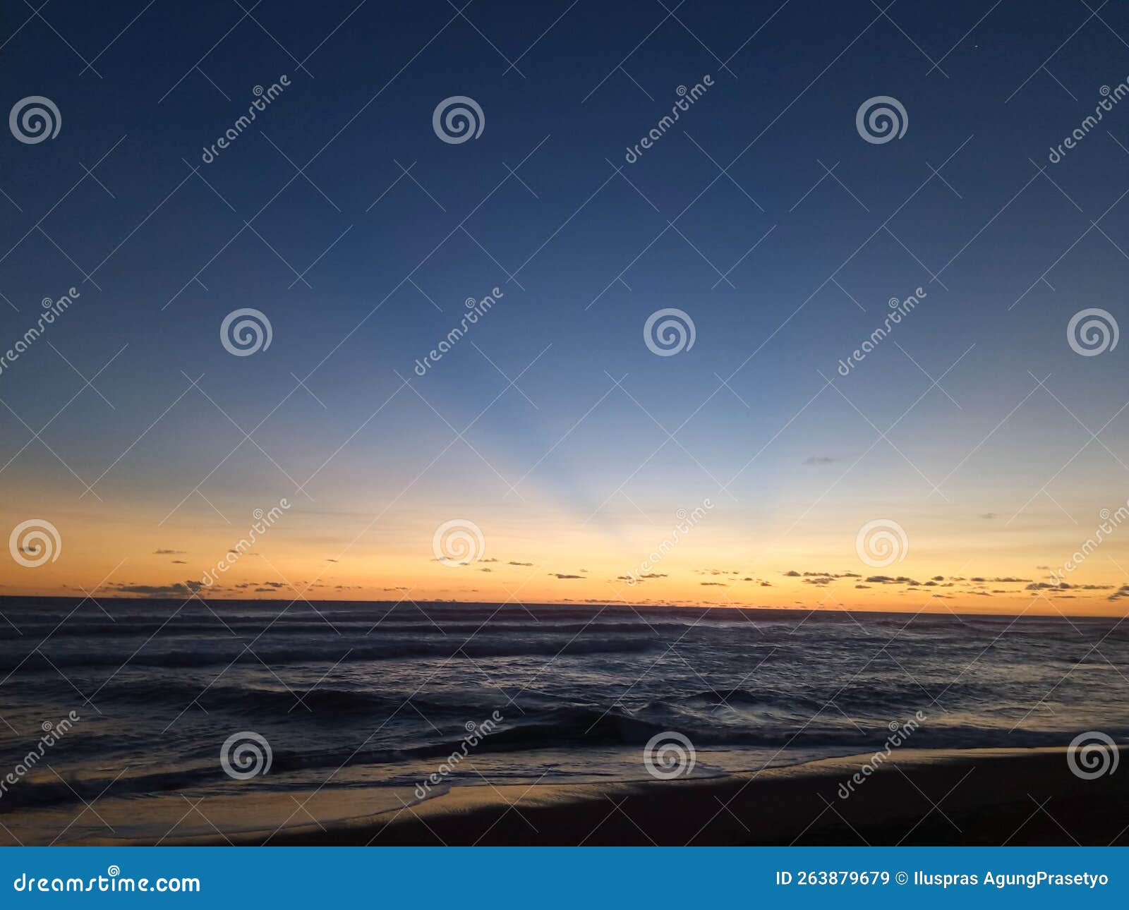 View of the Sky Color Gradation at Sunset on the Beach Stock Image ...