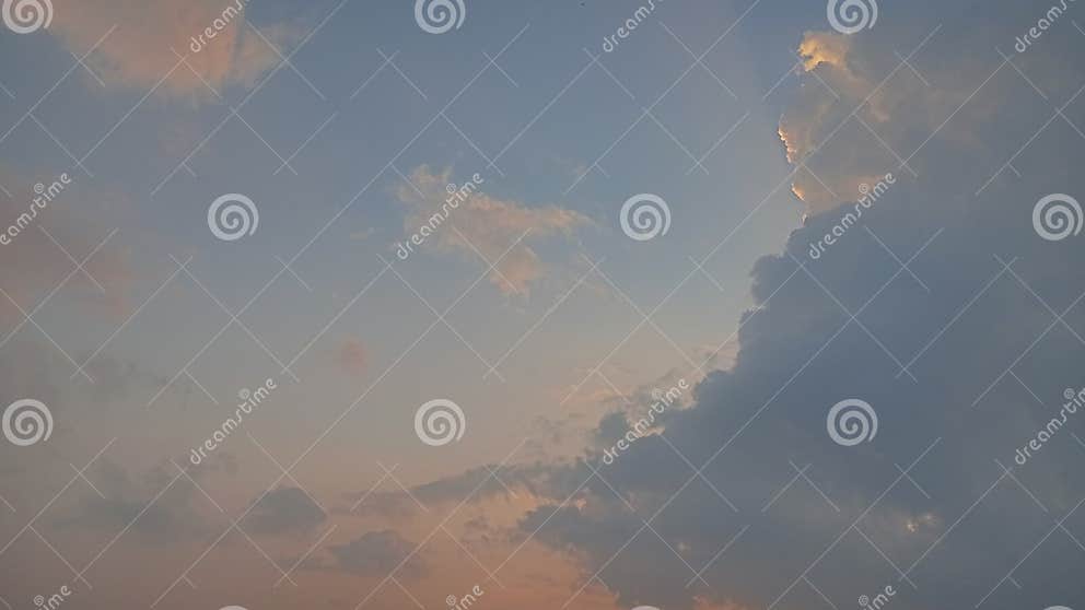 A View of the Sky with a Combination of Clouds and Spectrum of Light ...