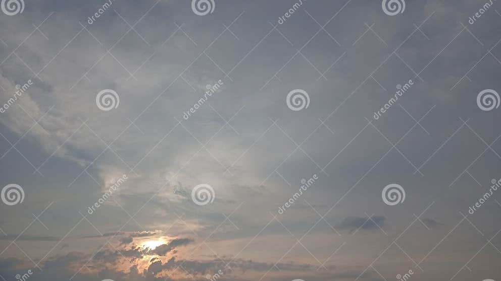 A View of the Sky with a Combination of Clouds and Spectrum of Light ...