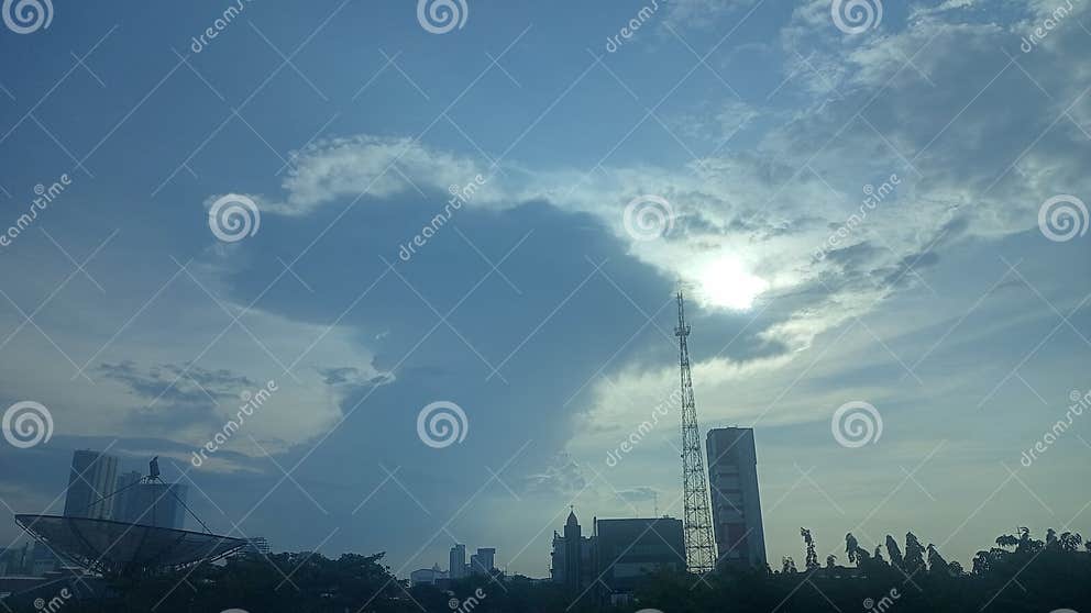 A View of the Sky with a Combination of Clouds and Spectrum of Light ...