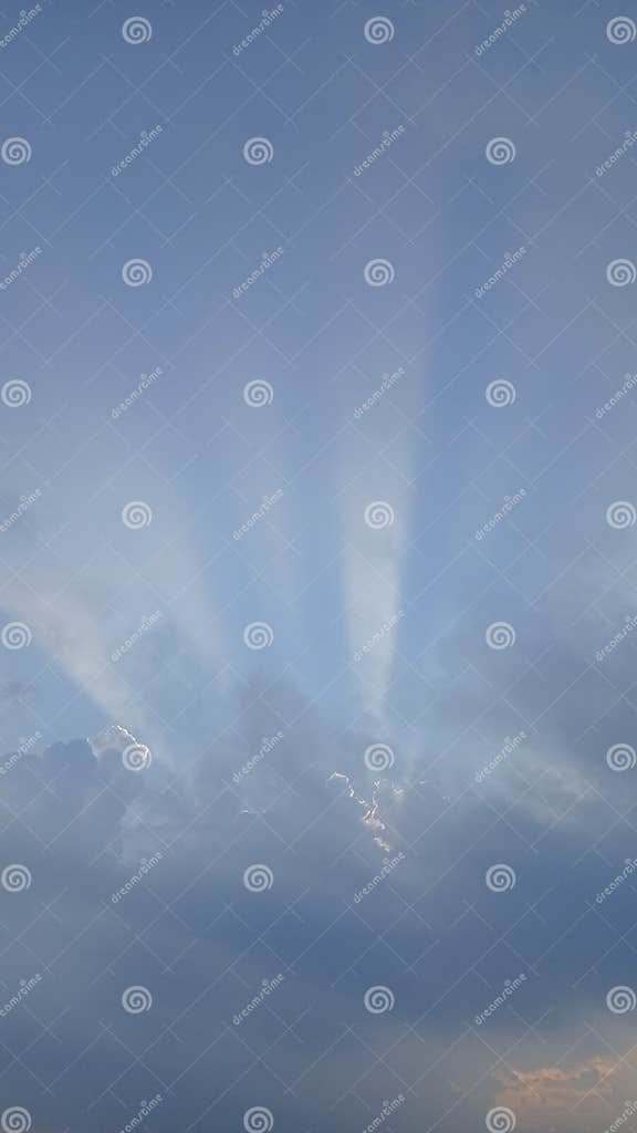 A View of the Sky with a Combination of Clouds and Spectrum of Light ...