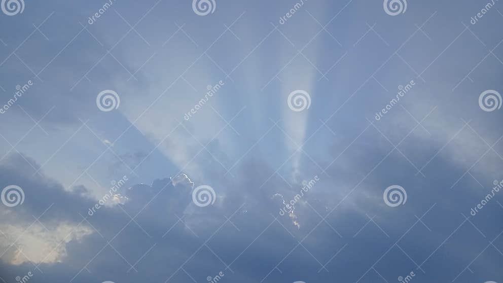 A View of the Sky with a Combination of Clouds and Spectrum of Light ...