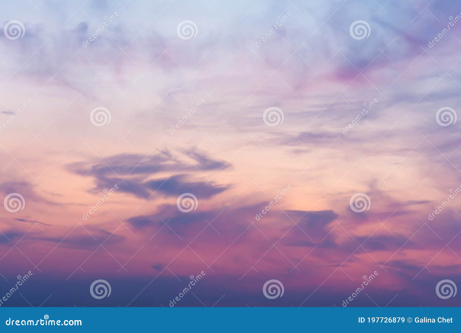 View of the Sky in the Evening at Sunset with a Dark Cloud and a Bright ...