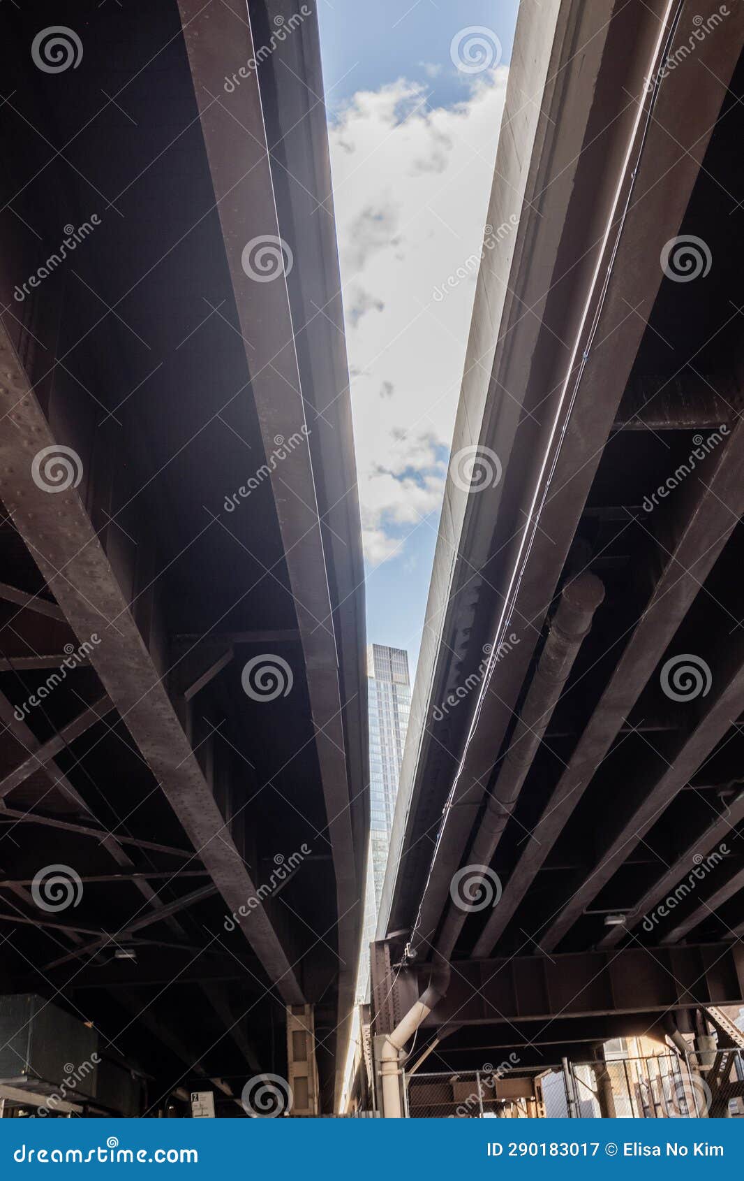 The sky under the ramp stock image. Image of urban, highway - 290183017