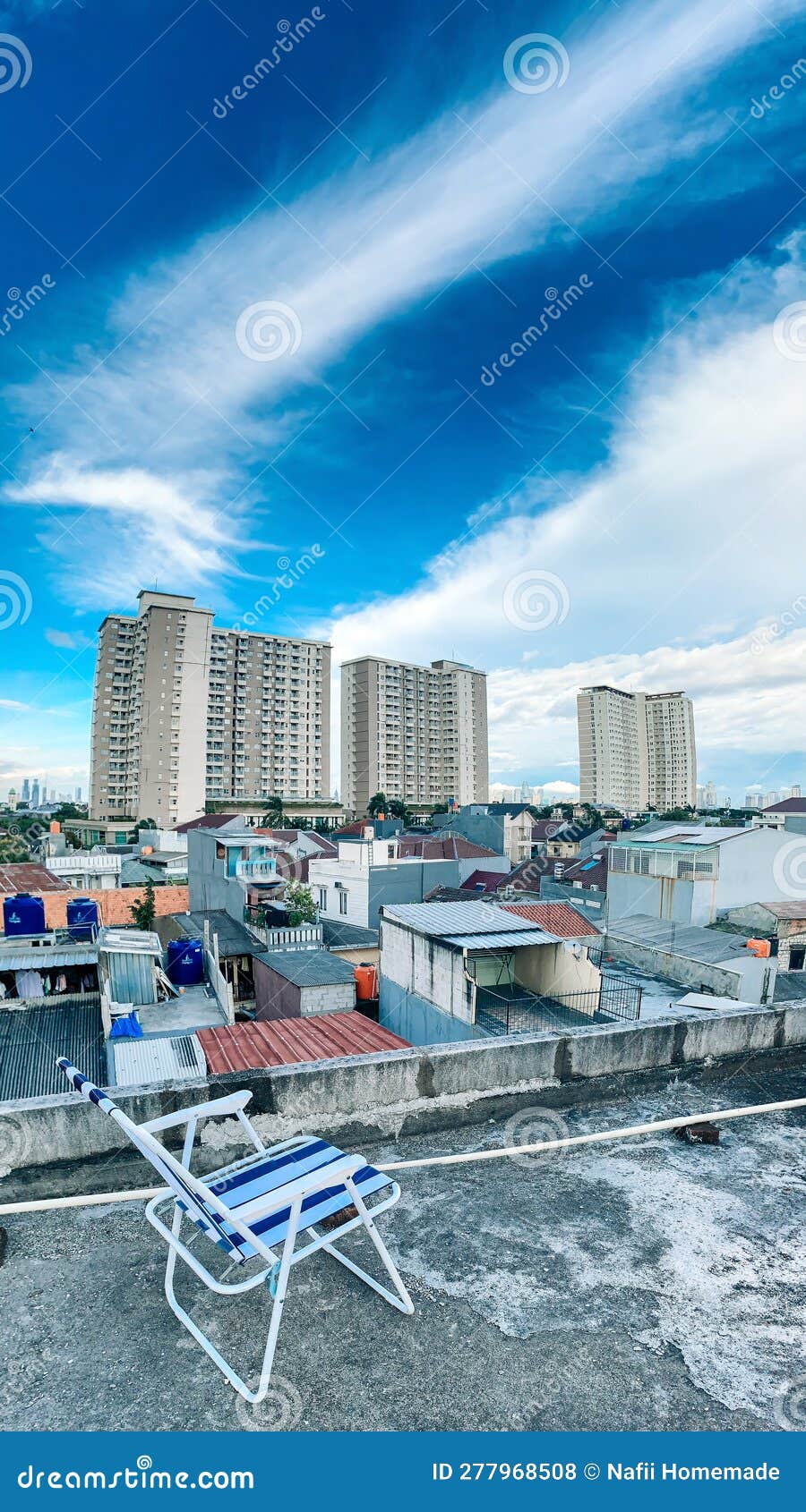 View of the Sky on the Rooftop Stock Photo - Image of coast, wave ...