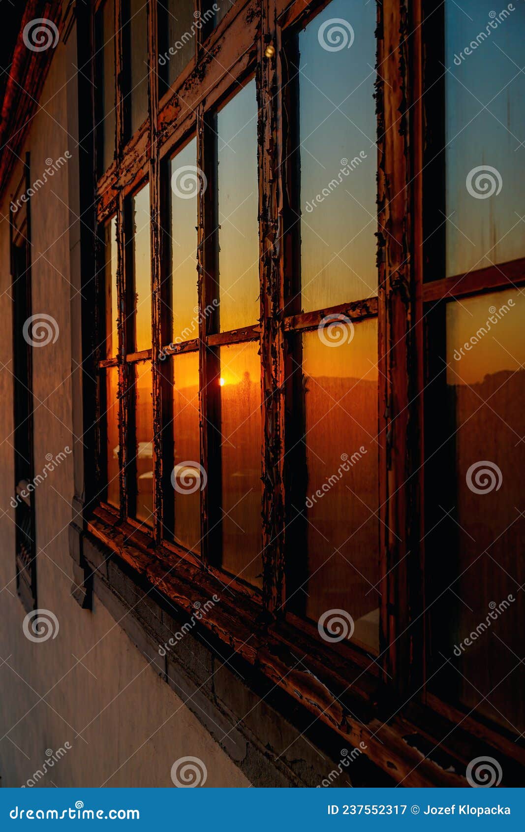 View on Sky in Sunset Time from Home Window. Stock Image - Image of ...