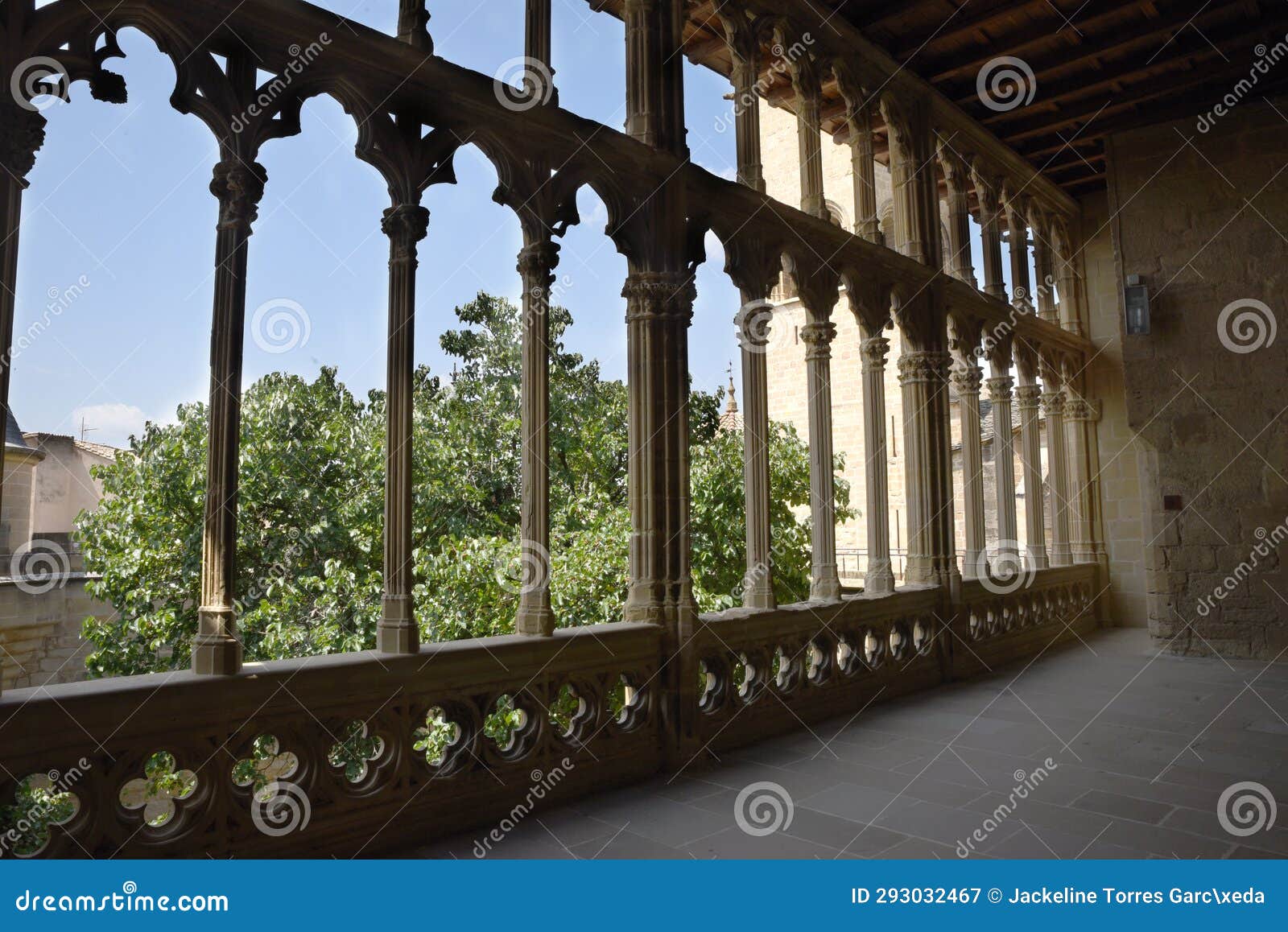 View of the Sky from the Windows of the Royal Palace, Olite Stock Image ...