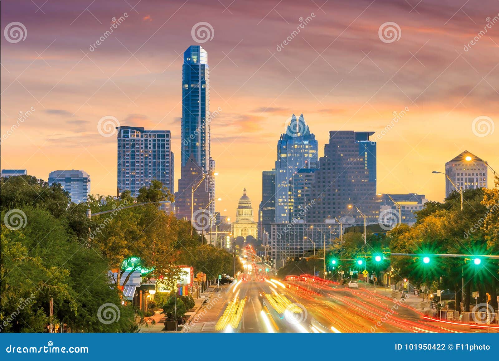 A View of the Skyline Austin Stock Photo - Image of office, avenue ...